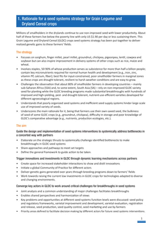 Strategic Framework to Foster Grain Legume and Dryland Cereal Seed ...