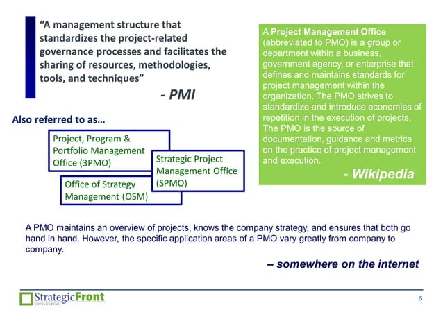 StrategicFront: Assessing PMO Maturity in Your Organization | PDF ...