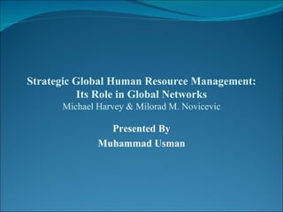 Strategic Global Human Resource Management | PPT
