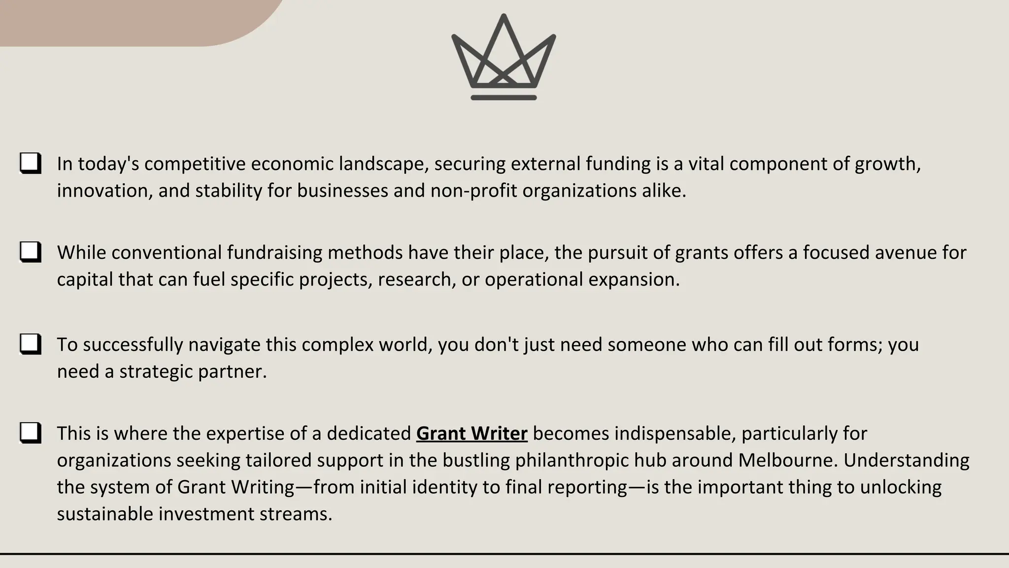 Strategic Grant Writing Solutions for Businesses and Organizations | PDF