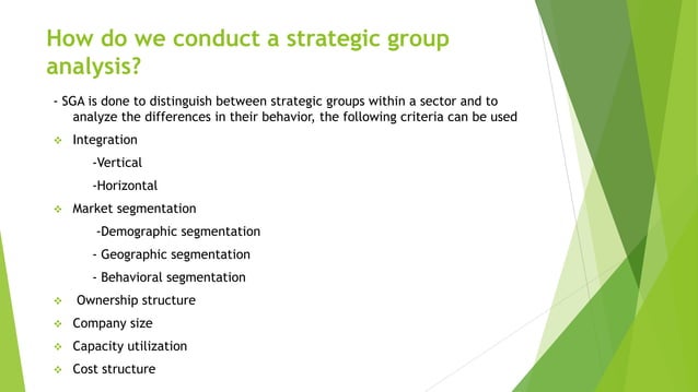 Strategic group analysis and positioning | PPT