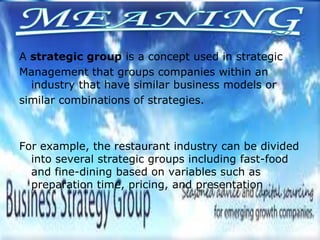 Strategic group mapping | PPTX