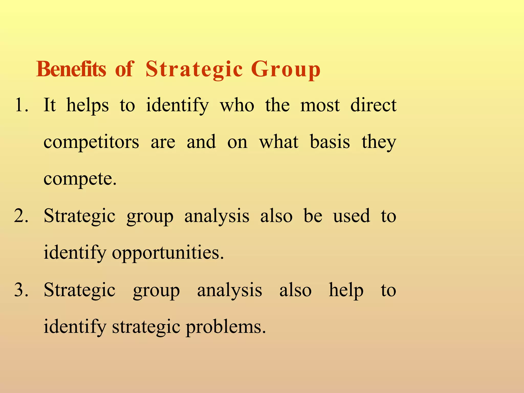 Strategic groups in Strategic Management | PPTX