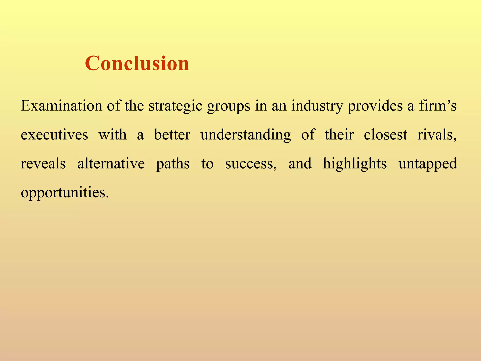 Strategic groups in Strategic Management | PPTX