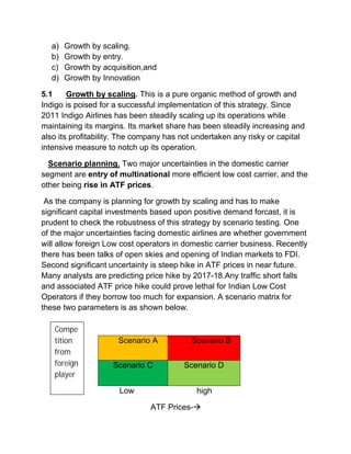 Strategic growth analysis indi go airlines | PDF | Air Travel | Travel Type