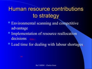 Strategic HRM.ppt about human resource management strategy, strategy | PPT