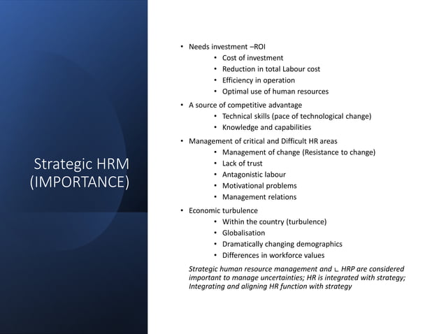 Strategic HRM Alignment Business and HR Excellence | PDF