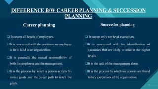 career planning and sucession planning | PPTX