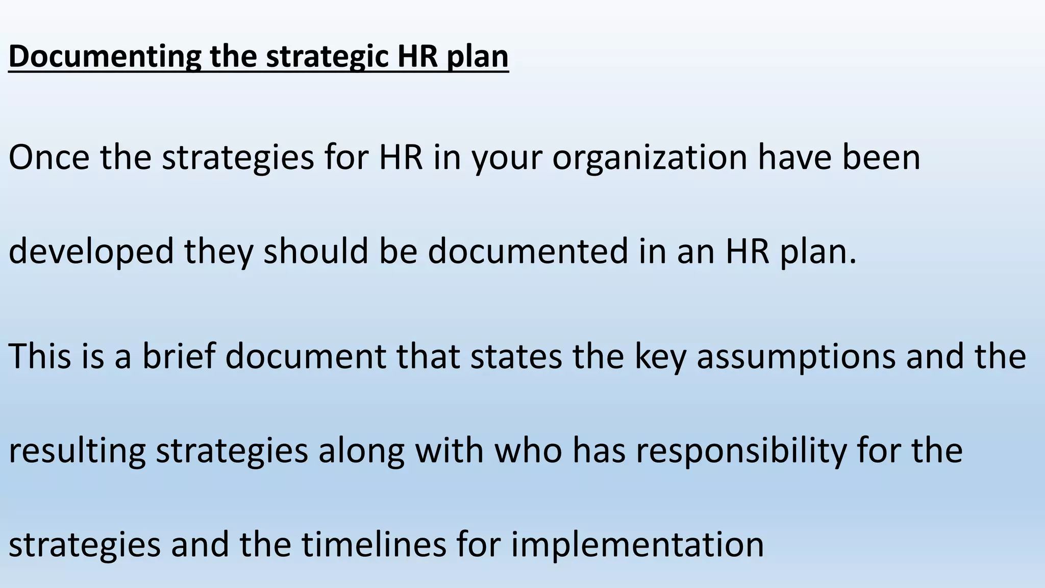 Strategic hr management and planning | PPTX