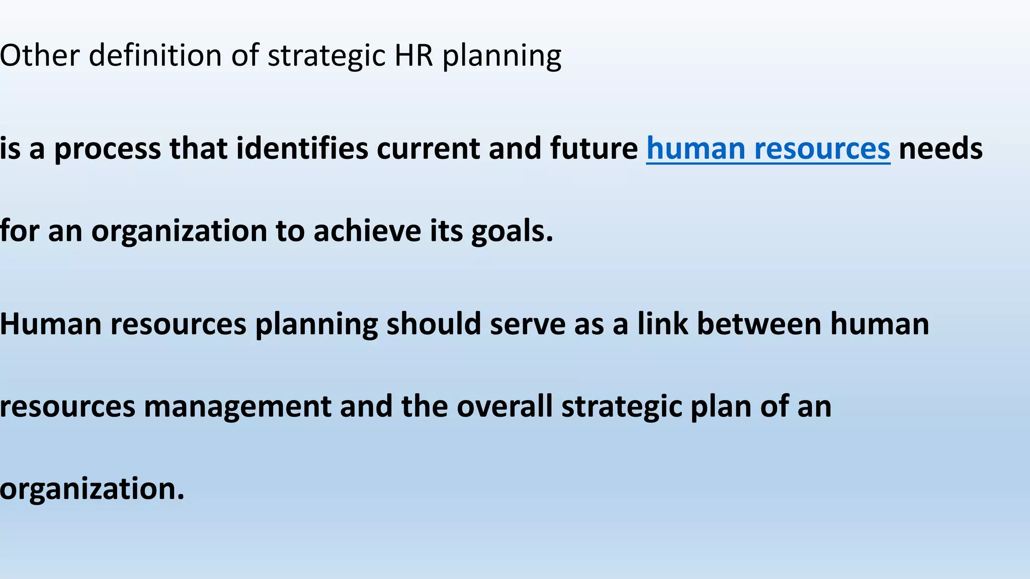 Strategic hr management and planning | PPTX
