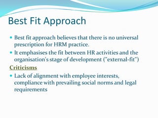 Strategic hrm approaches | PPTX