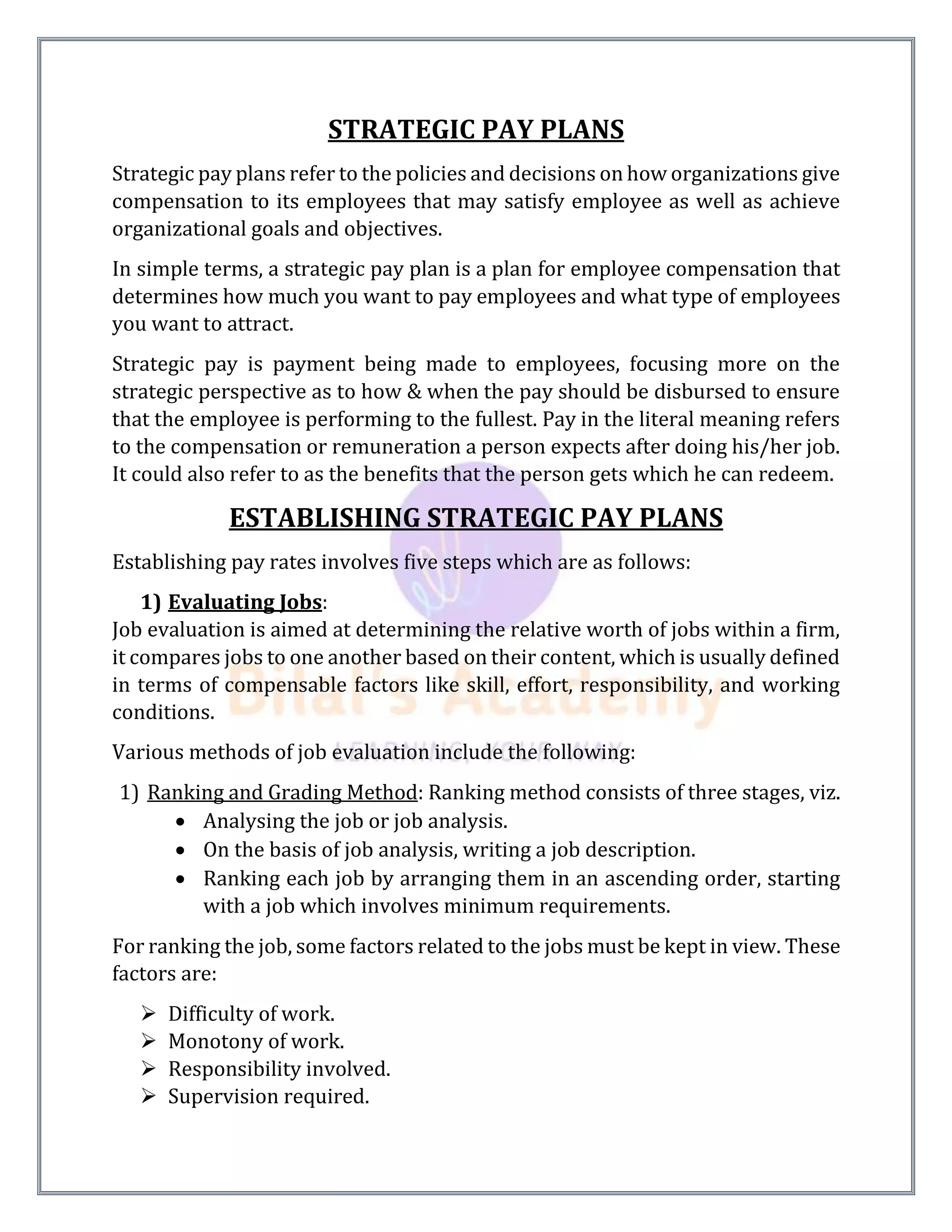 STRATEGIC HUMAN RESOURCE MANAGEMENT NOTES | PDF