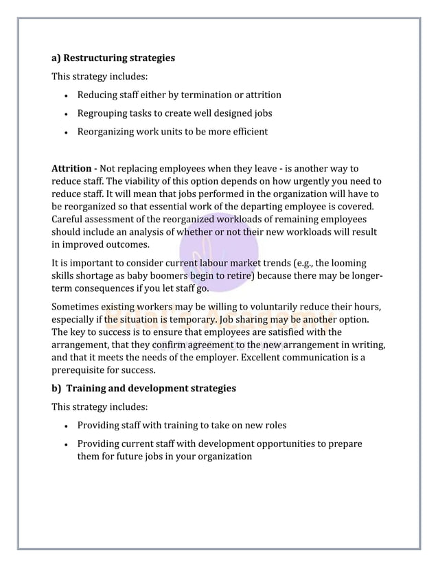 STRATEGIC HUMAN RESOURCE MANAGEMENT NOTES | PDF | Human Resources ...