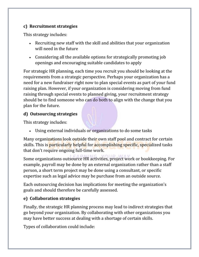 STRATEGIC HUMAN RESOURCE MANAGEMENT NOTES | PDF | Human Resources ...