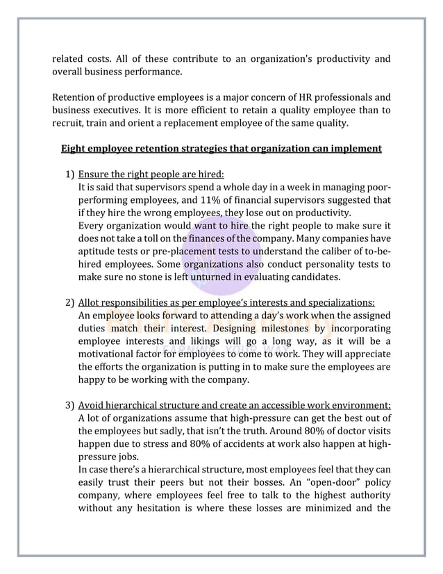 STRATEGIC HUMAN RESOURCE MANAGEMENT NOTES | PDF | Human Resources ...