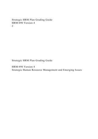 Strategic HRM Plan Grading GuideHRM498 Version 42.docx