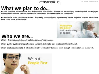 Strategic HR SWOT TOWS IFE EFE | PPT