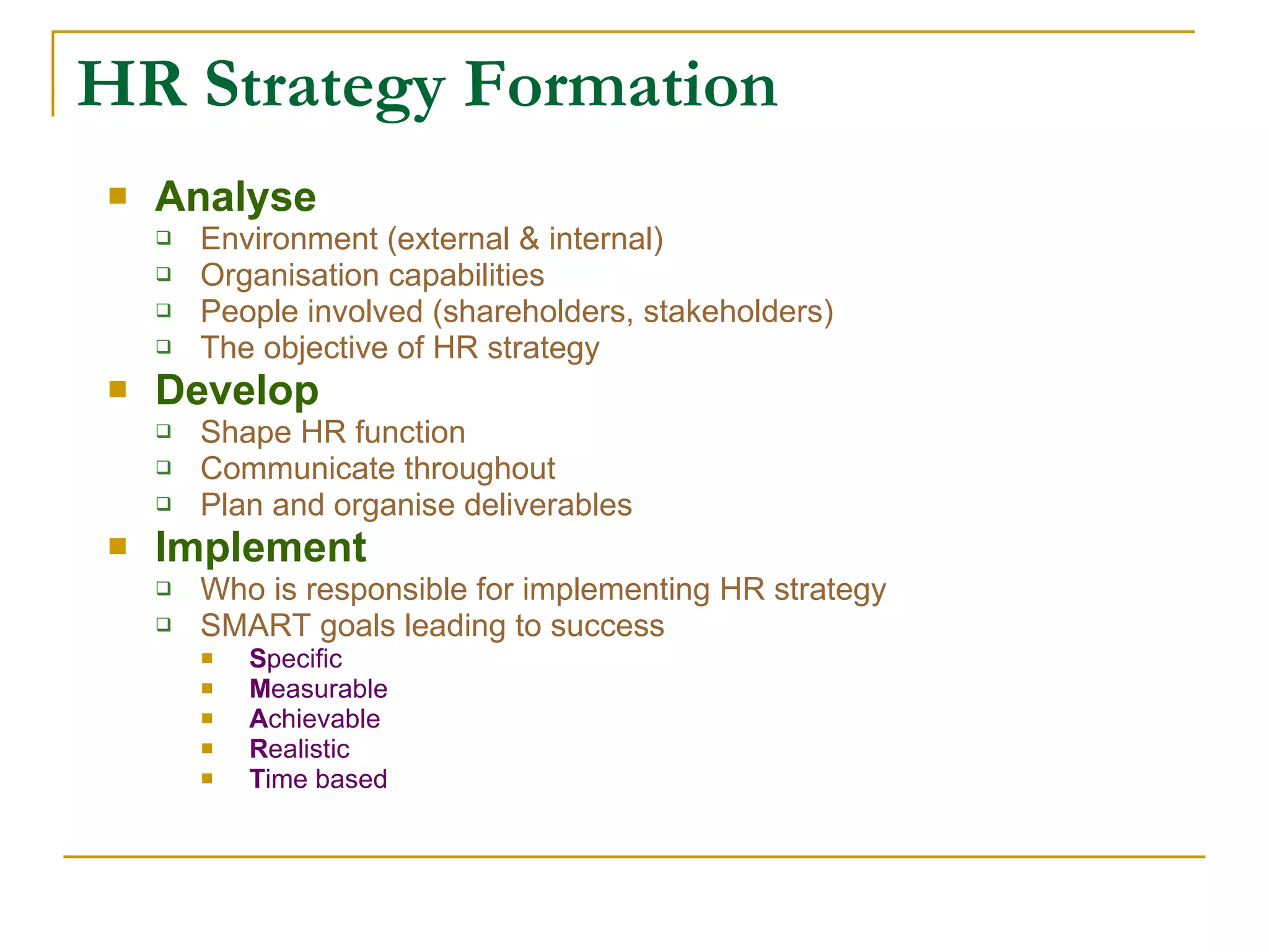 Strategic HR transformation | PPT
