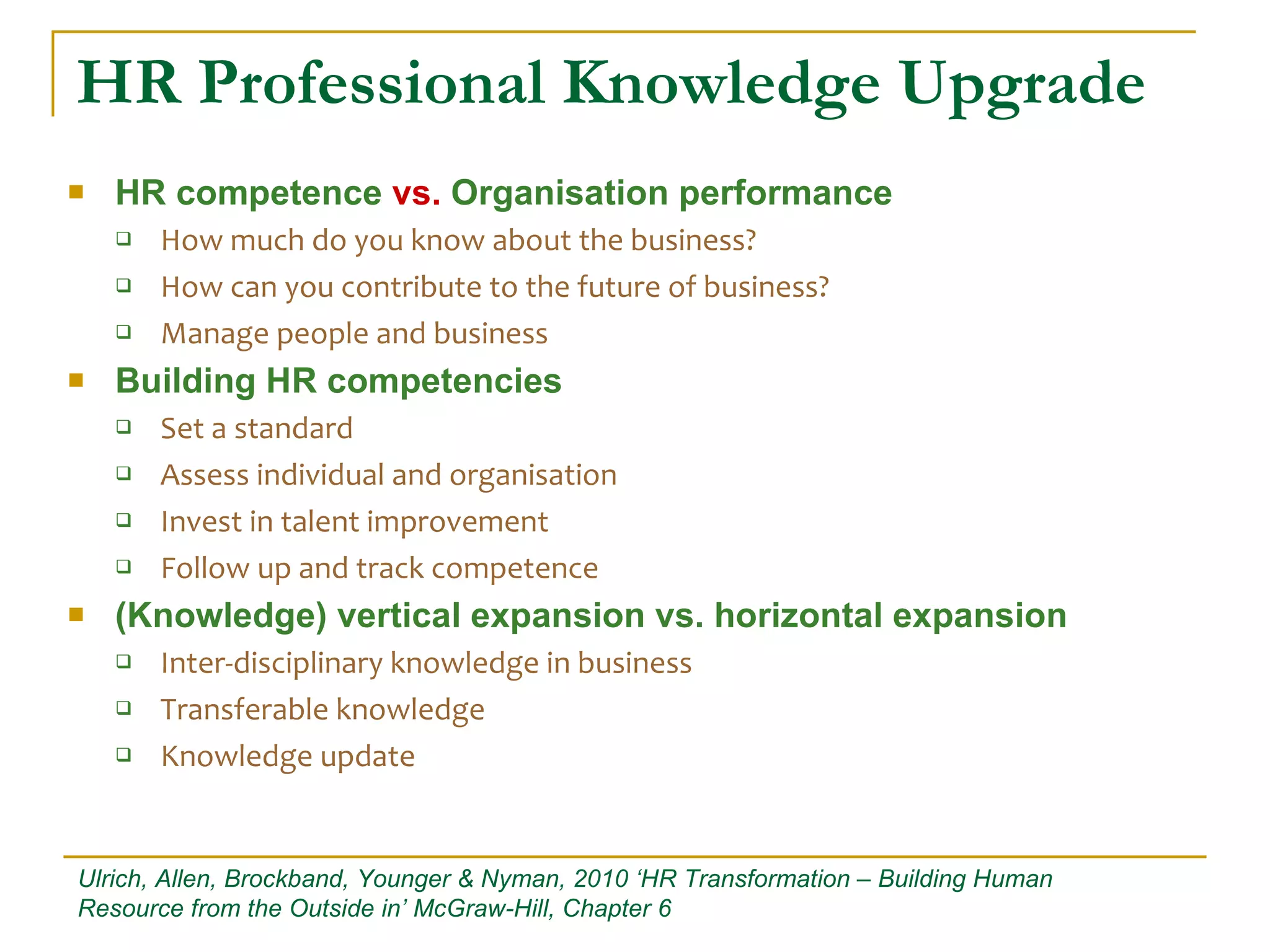 Strategic HR transformation | PPT