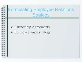 Strategies of Employee relations and High Performance Strategies | PPTX