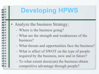 Strategies of Employee relations and High Performance Strategies | PPTX