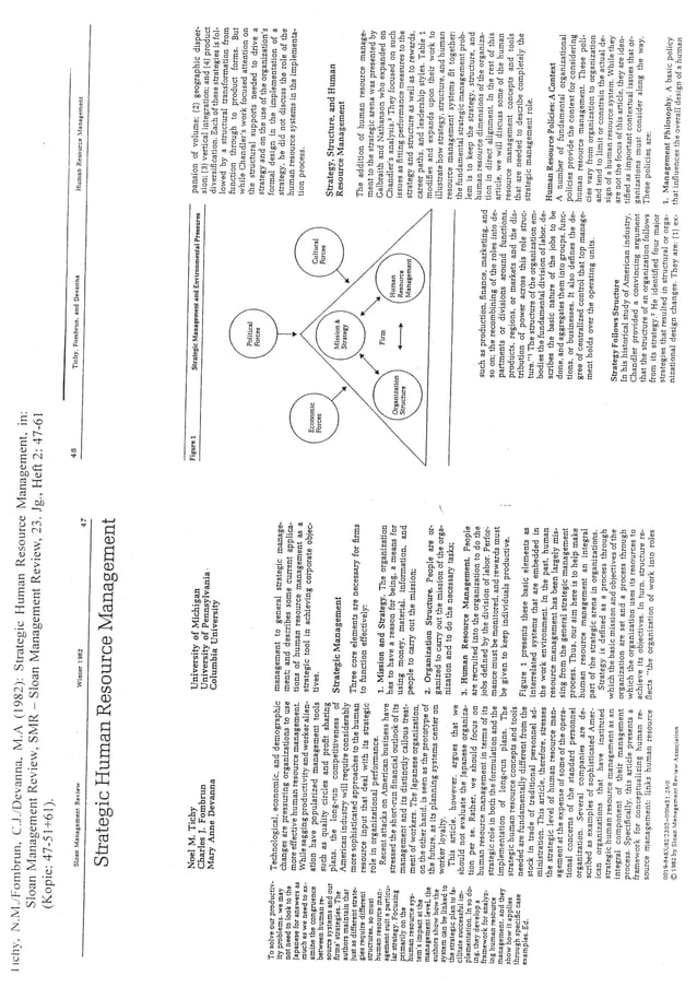 Strategic Human Resource Management | PDF