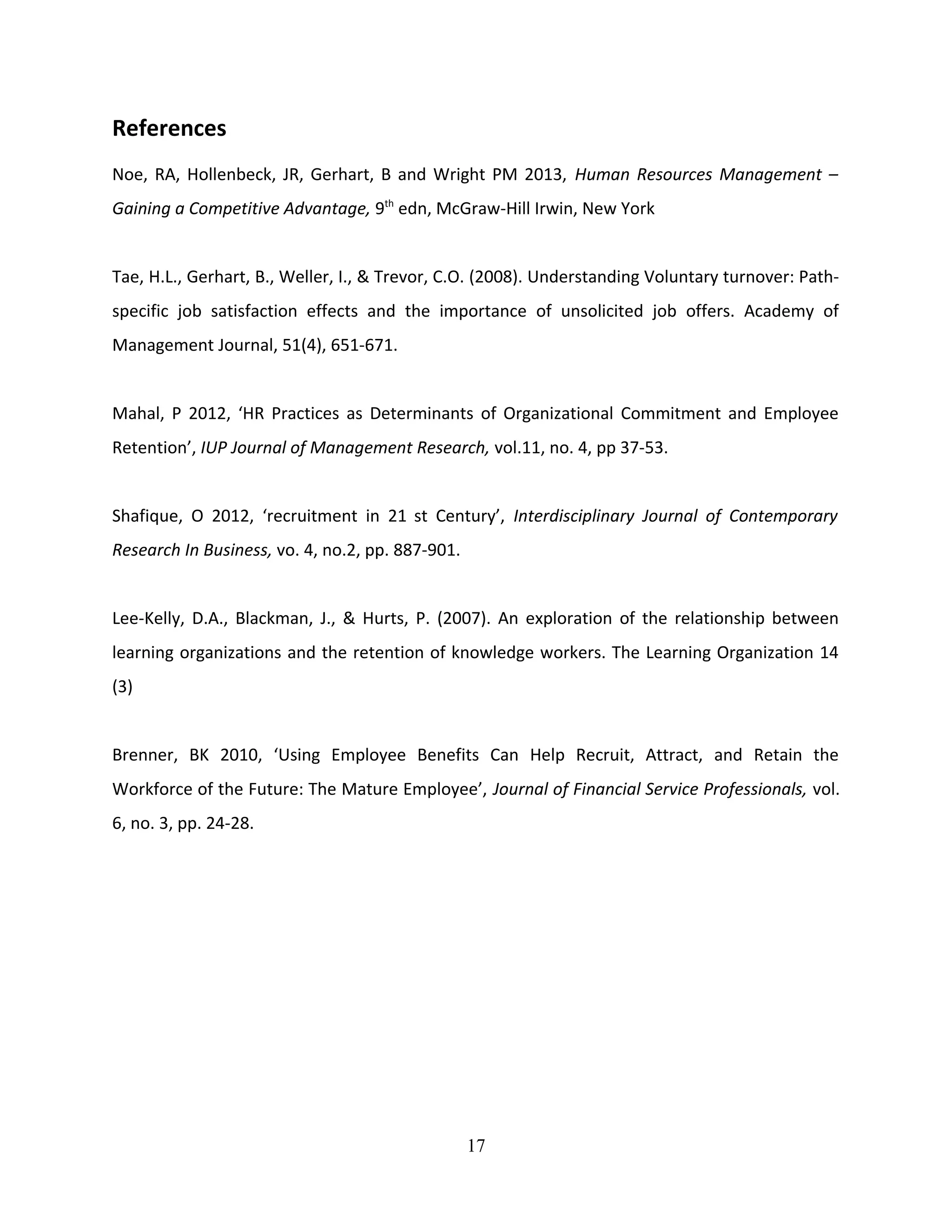 Strategic Human Resource Management - AIB (MBA) 2015 | DOC