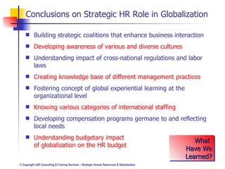 Strategic Human Resources and Globalization | PPT