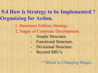 Strategic implementation (chapter 9) pp | PPTX