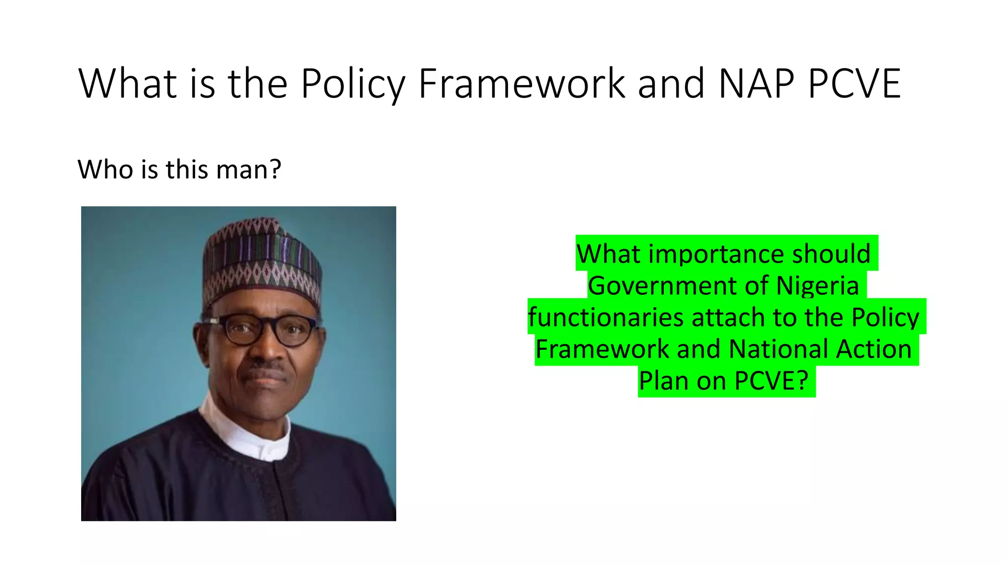 Strategic implementation matrix for policy framewok and nap on pcve | PPT
