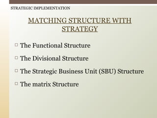 Strategic implementation presentation | PPT