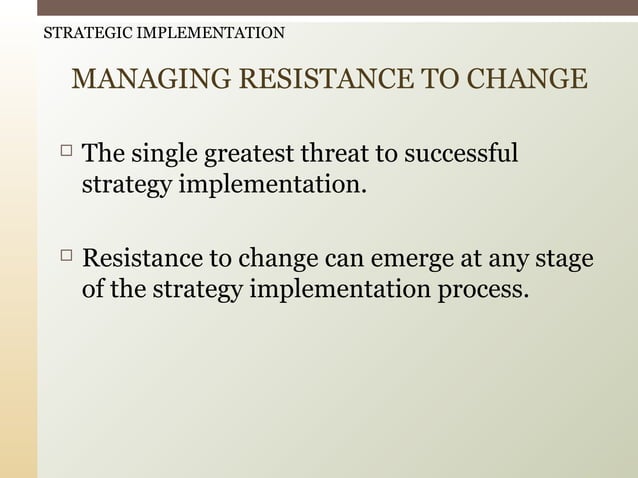 Strategic implementation presentation | PPT