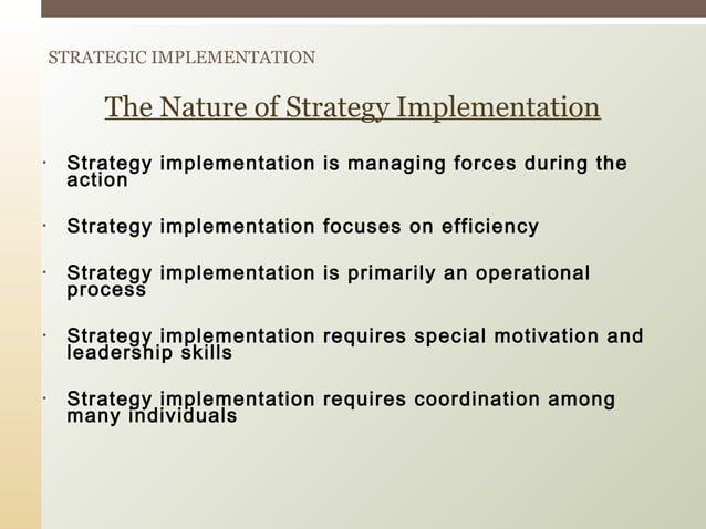 Strategic implementation presentation | PPT