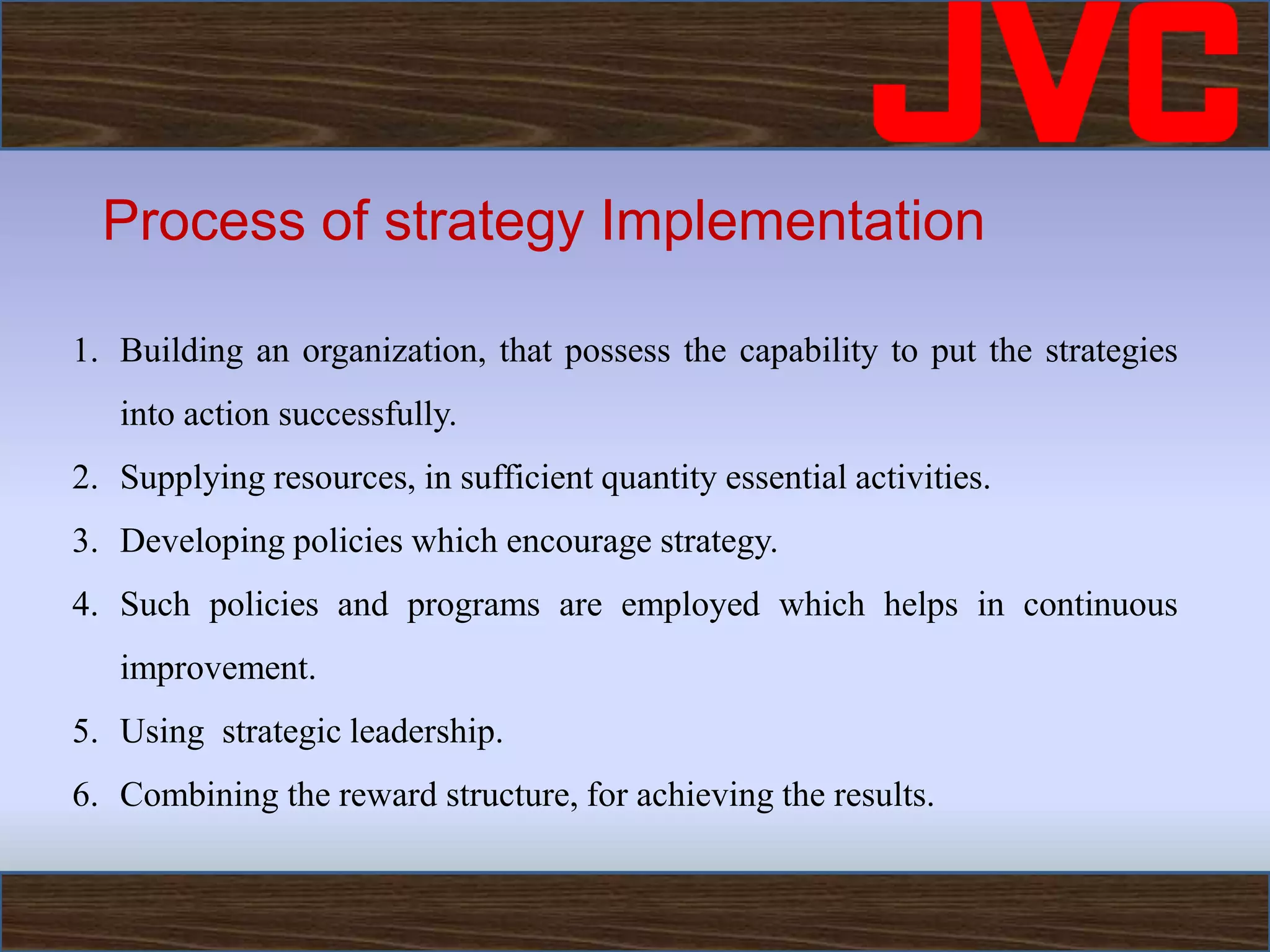 Strategic Implementation PPT | PPTX