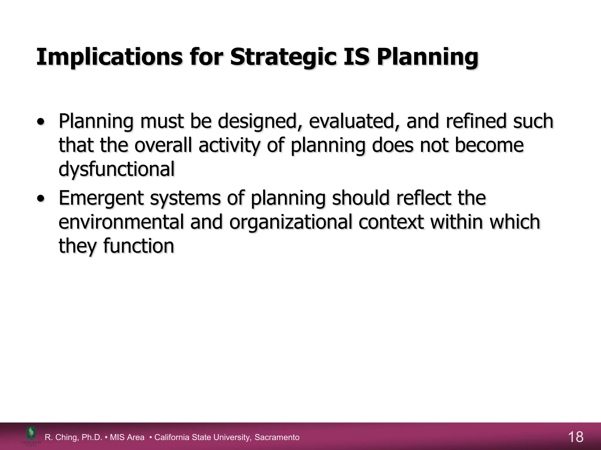 Strategic information systems planning | PPT