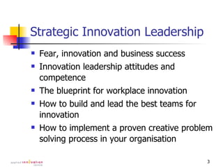 Strategic innovation leadership df - perth | PPT