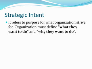 Strategic Intent | PPTX
