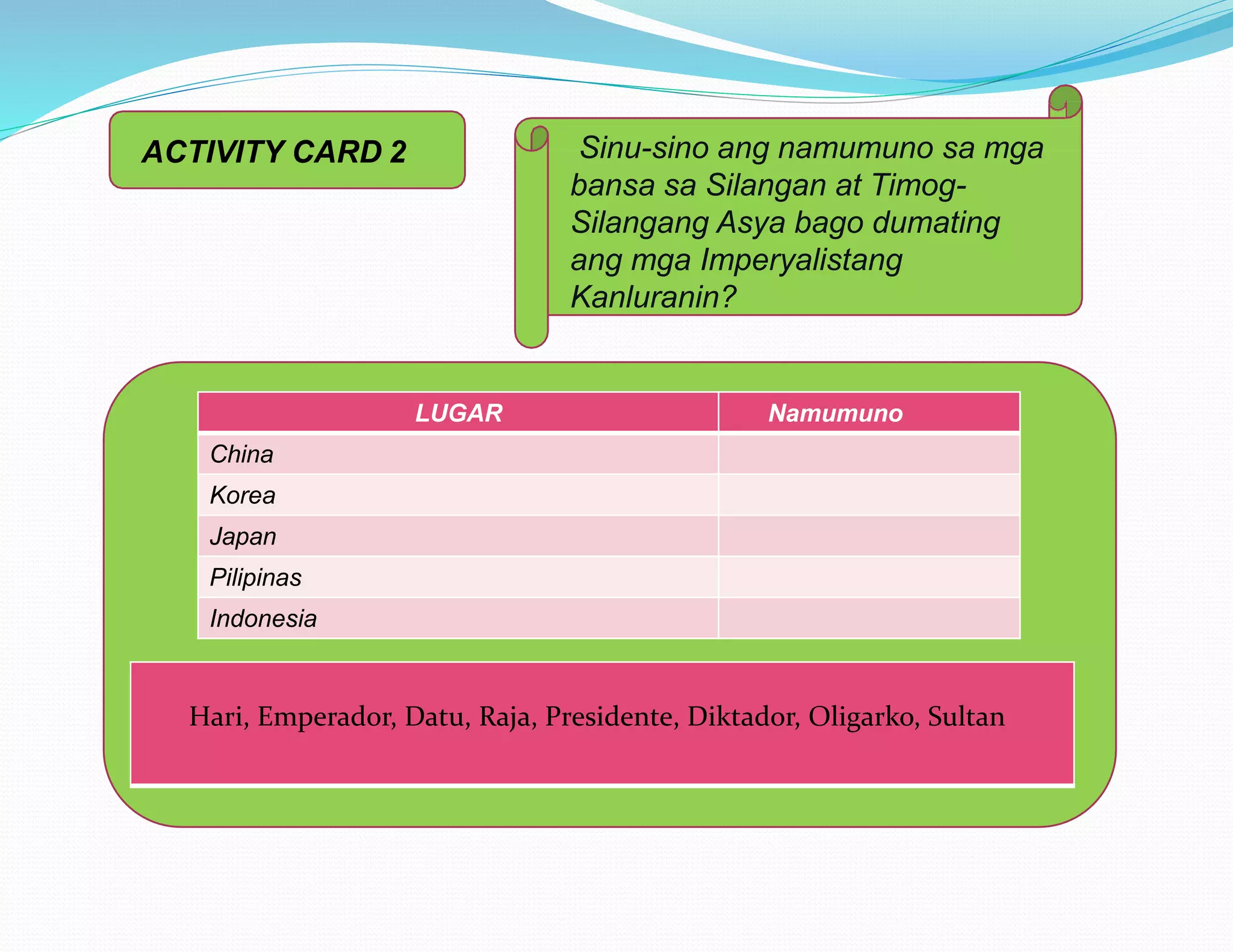 Strategic Intervention Materials in Araling Asyano by JUAN R.VENTENILLA ...