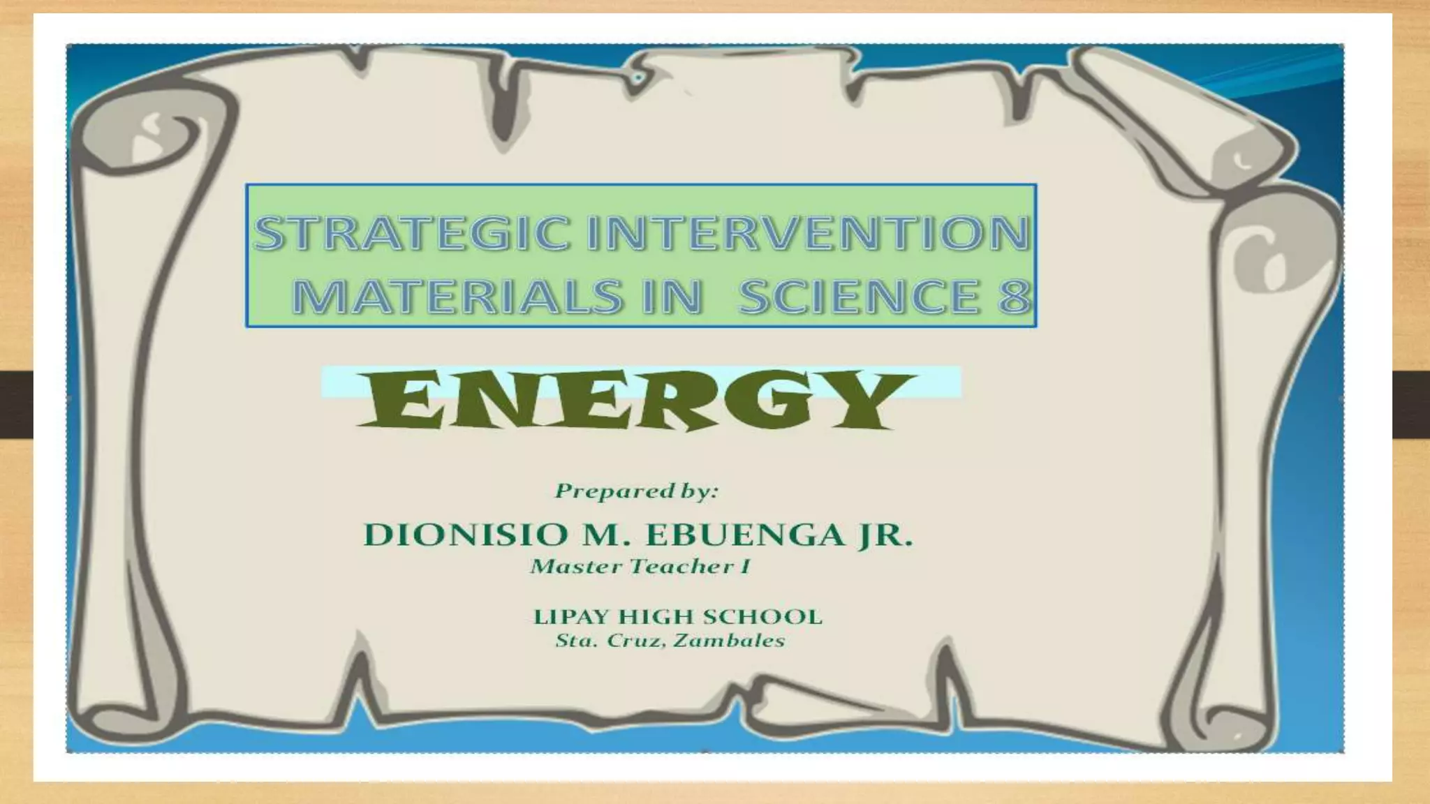 Strategic intervention material (sim) 102 | PPTX