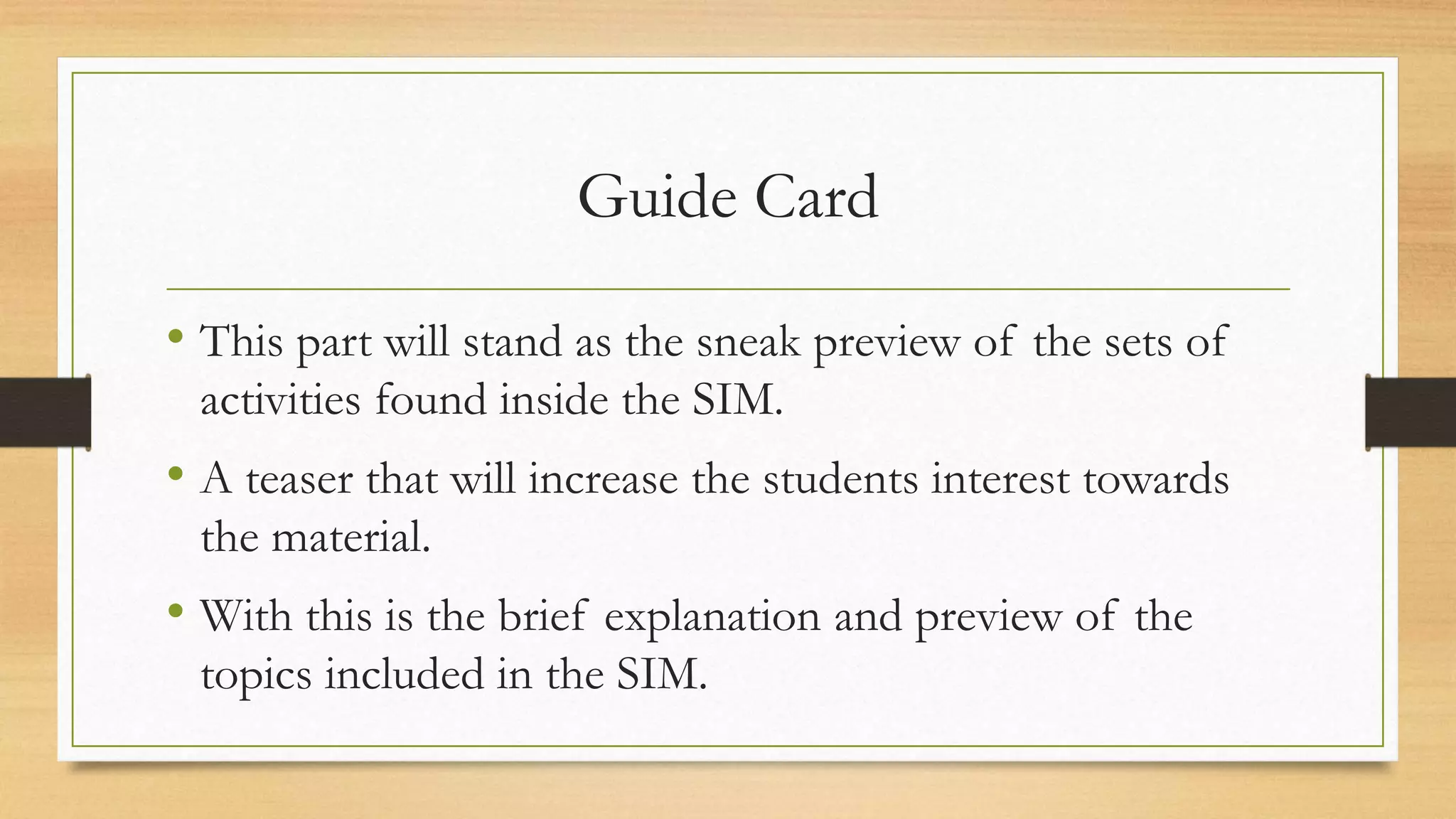 Strategic intervention material (sim) 102 | PPTX