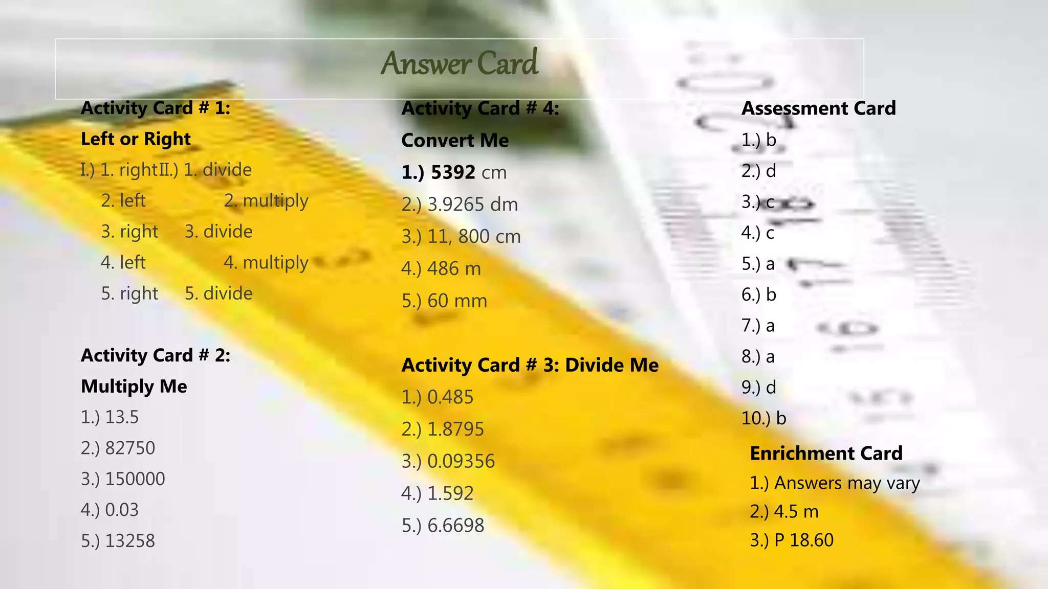 SIM ON CONVERSION OF LENGTH MEASUREMENT | PPTX