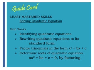 Strategic intervention materials on mathematics 2.0 | PPTX