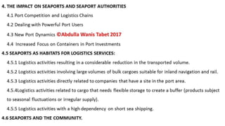 Strategic issues and challenges to container ports | PPTX