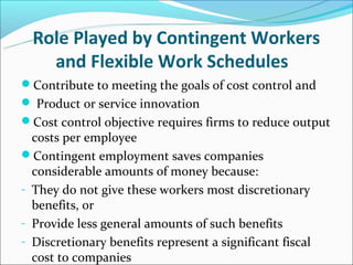 Strategic issues & choices in using contingent workforce | PPT