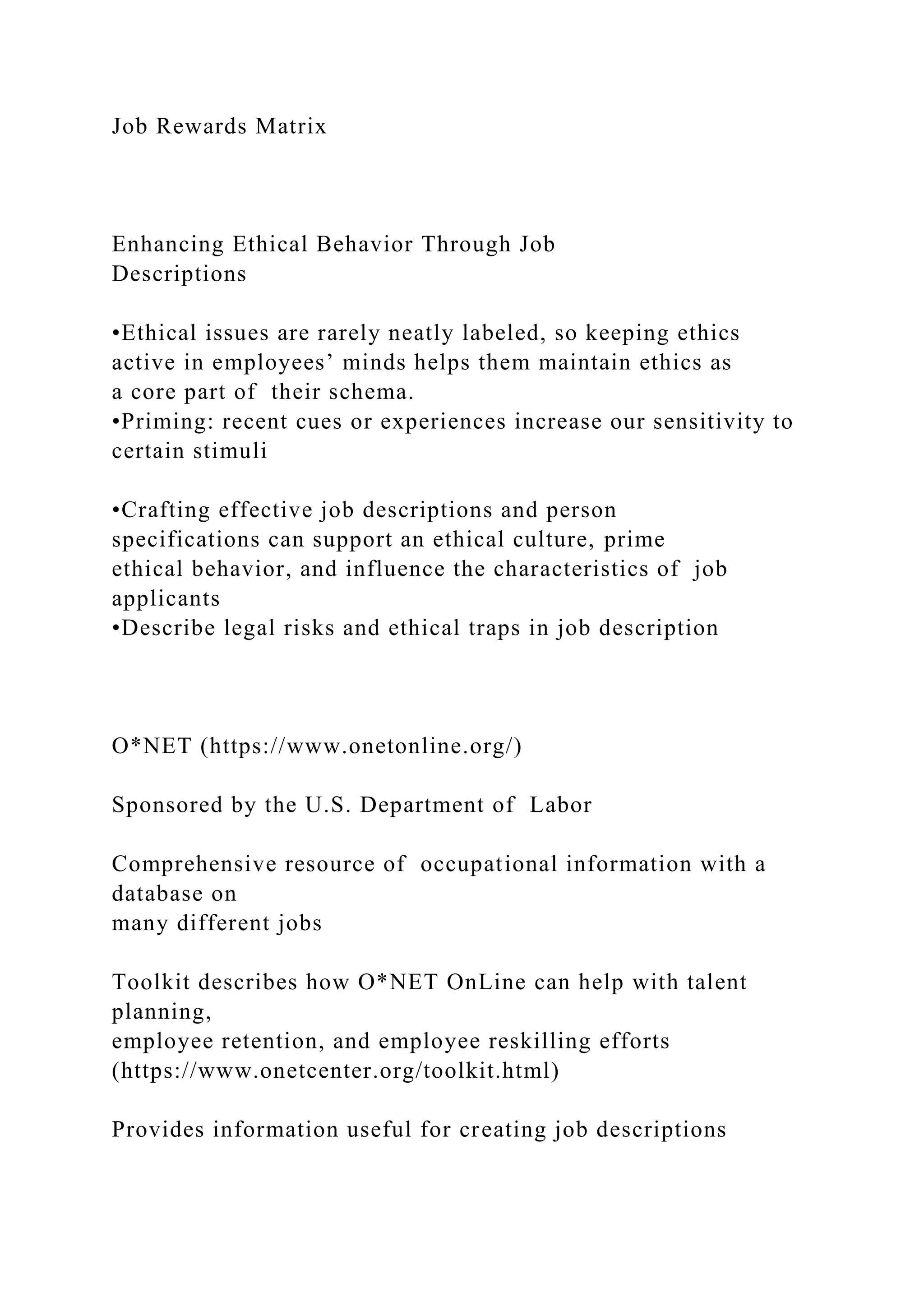 STRATEGIC JOB ANALYSIS AND COMPETENCY MODELINGDr. Haze | DOCX