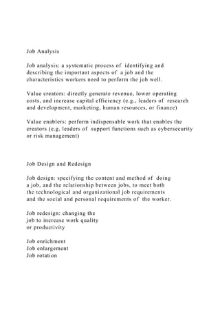 STRATEGIC JOB ANALYSIS AND COMPETENCY MODELINGDr. Haze | DOCX