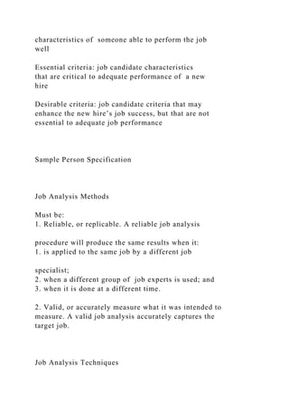 STRATEGIC JOB ANALYSIS AND COMPETENCY MODELINGDr. Haze | DOCX