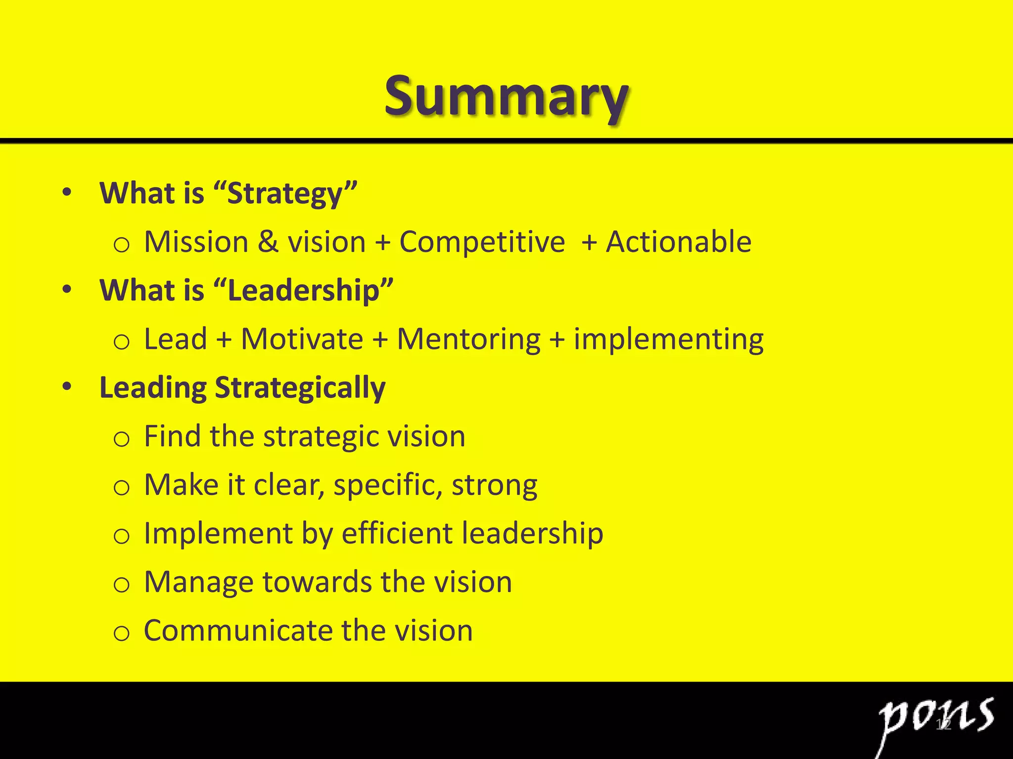 Strategic leadership SPL reference with HARVARD BUSINESS REVIEW | PPTX