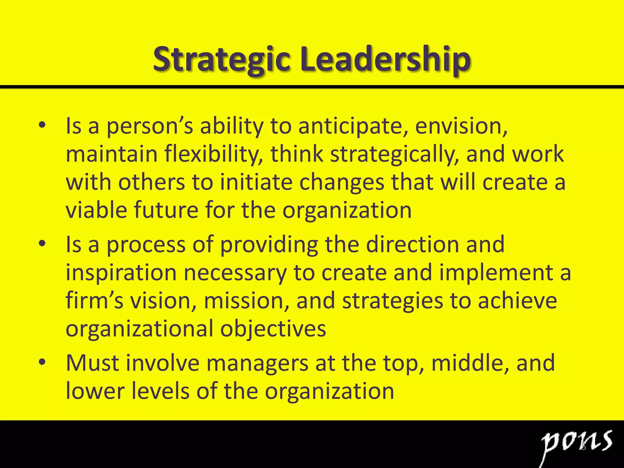 Strategic leadership SPL reference with HARVARD BUSINESS REVIEW | PPTX