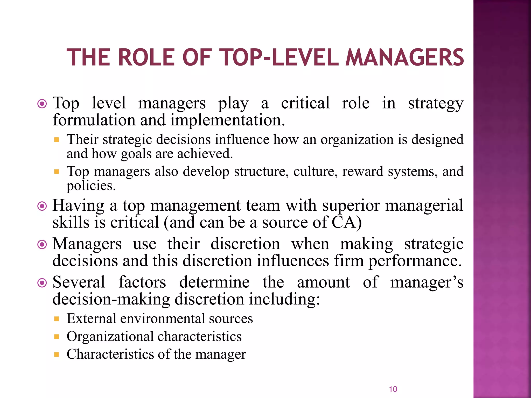 Strategic leadership | PPTX